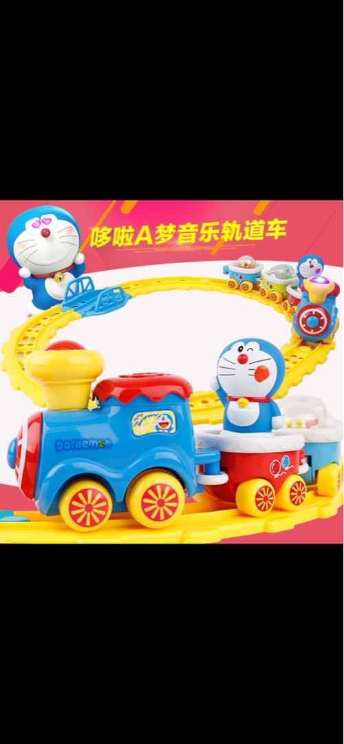 kereta Doraemon Like New full set lengkap dengan box, Bayi & Anak ...
