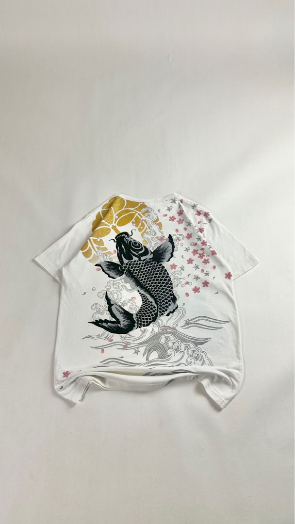 KOI FISH SUKAJAN KARAKURI TEES Y2K like chrome heart skull emo sohk ...