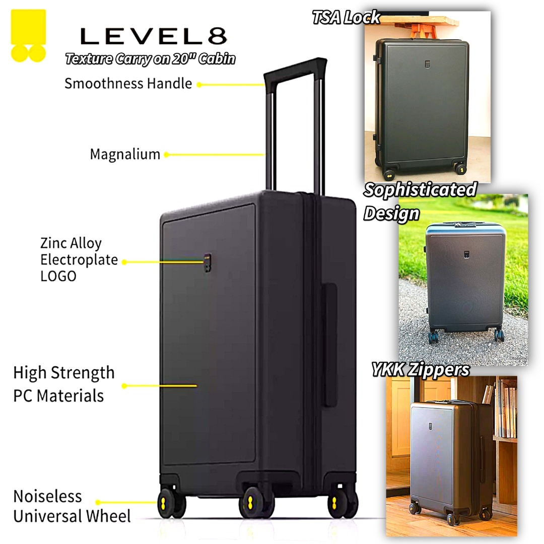 Luggage 20 inch Level8 case size 24 to 28, Hobbies & Toys, Travel, Luggage on Carousell