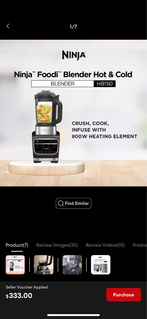 Ninja Foodi Blender & Soup Maker, 10 Auto-iQ Programs, 1.7L Glass Jug ...