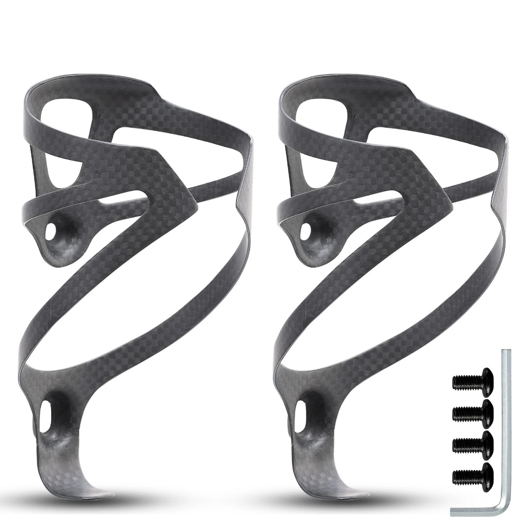 No Logo 3K Carbon Fiber Bicycle Water Bottle Cage MTB Road Bike Water Bottle Holder Cages, Matte ...