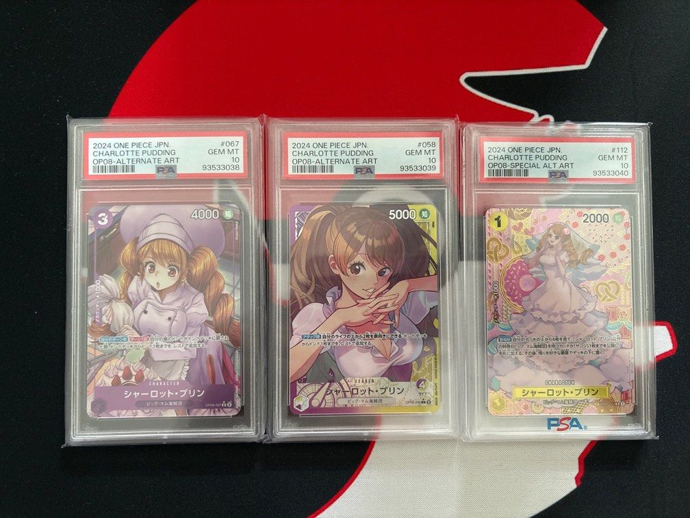 OP08 Charlotte Pudding PSA10 Sequential One Piece Slabs PSA 10, Hobbies ...