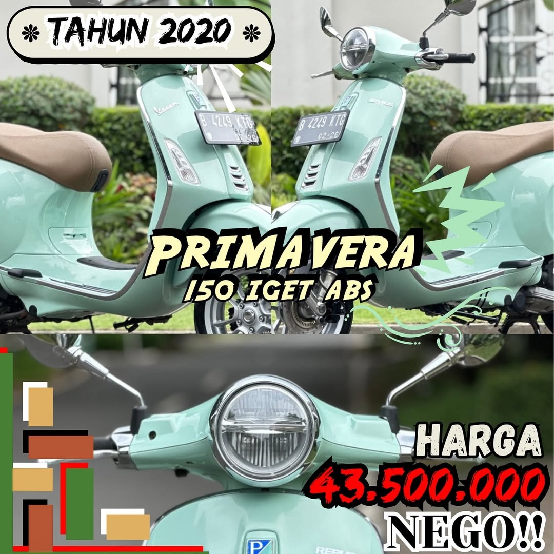 Piaggio Vespa Primavera Iget Abs 150 Facelift Th 2020 Warna Green Relax ...