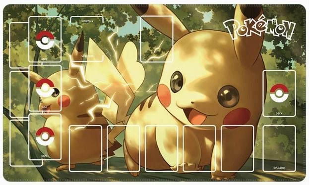 (PO) Pikachu & Eevee Lucario Mimikyu Raichu Squirtle Pokemon Playmat ...