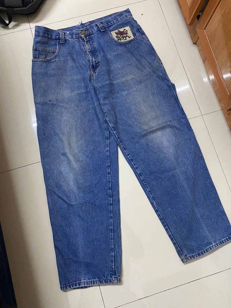RARE y2k Platinium Fubu All Character, Men's Fashion, Bottoms, Jeans on ...