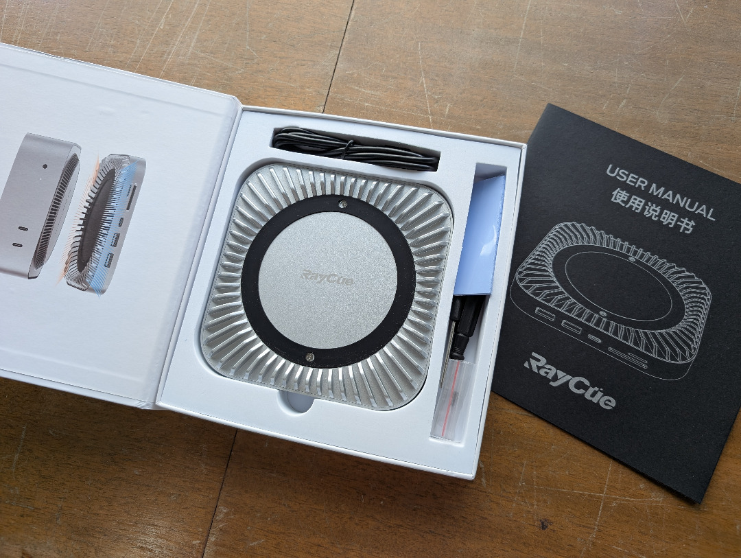 RayCue New M4/2024 Mac Mini Hub & Stand with NVMe/ M.2 SATA SSD ...