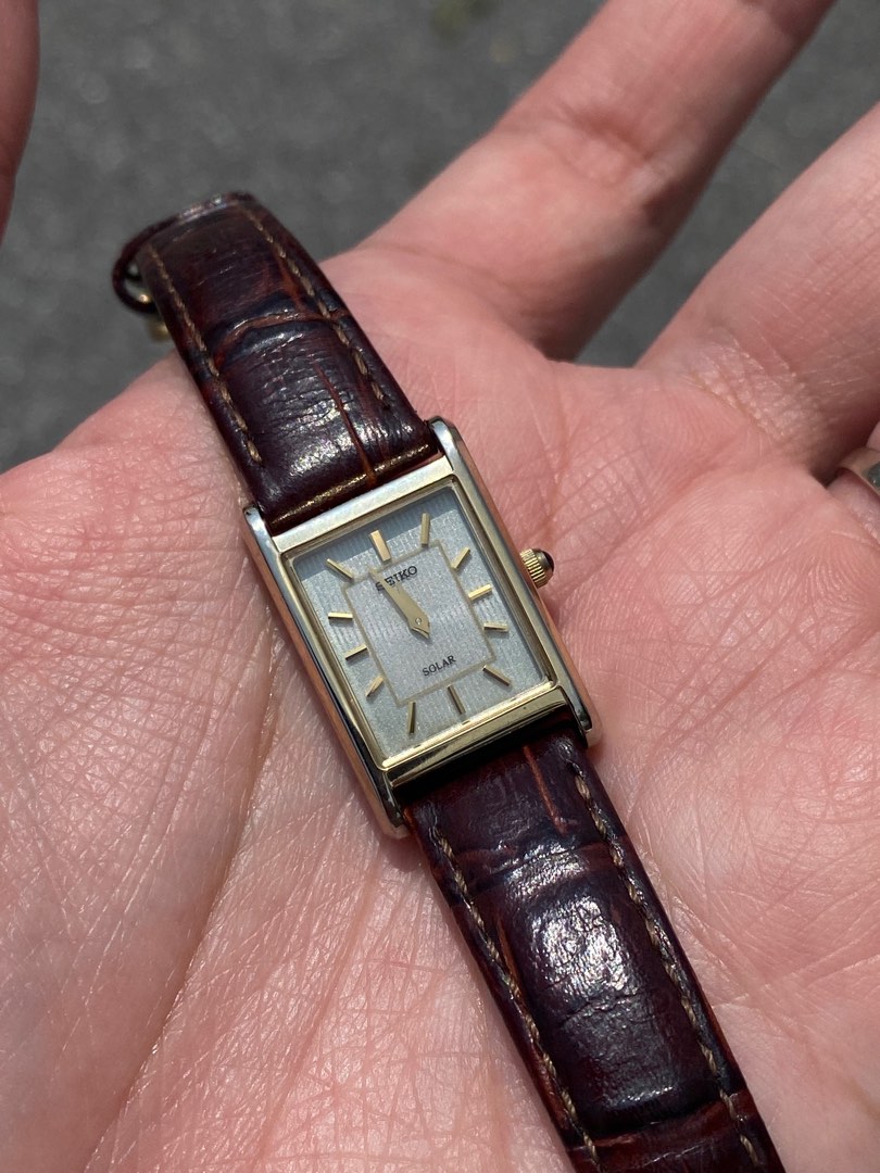 Seiko Tank Solar SUP252 Nano Universe, Women's Fashion, Watches ...