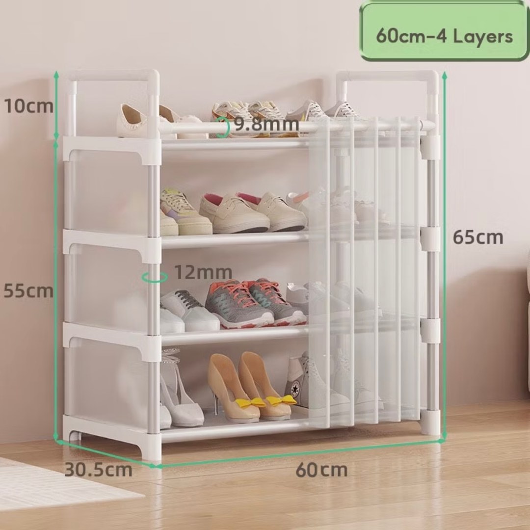 Shoe Cabinet With Curtain | Space Saving Shoe Cabinet | Covered Shoe ...