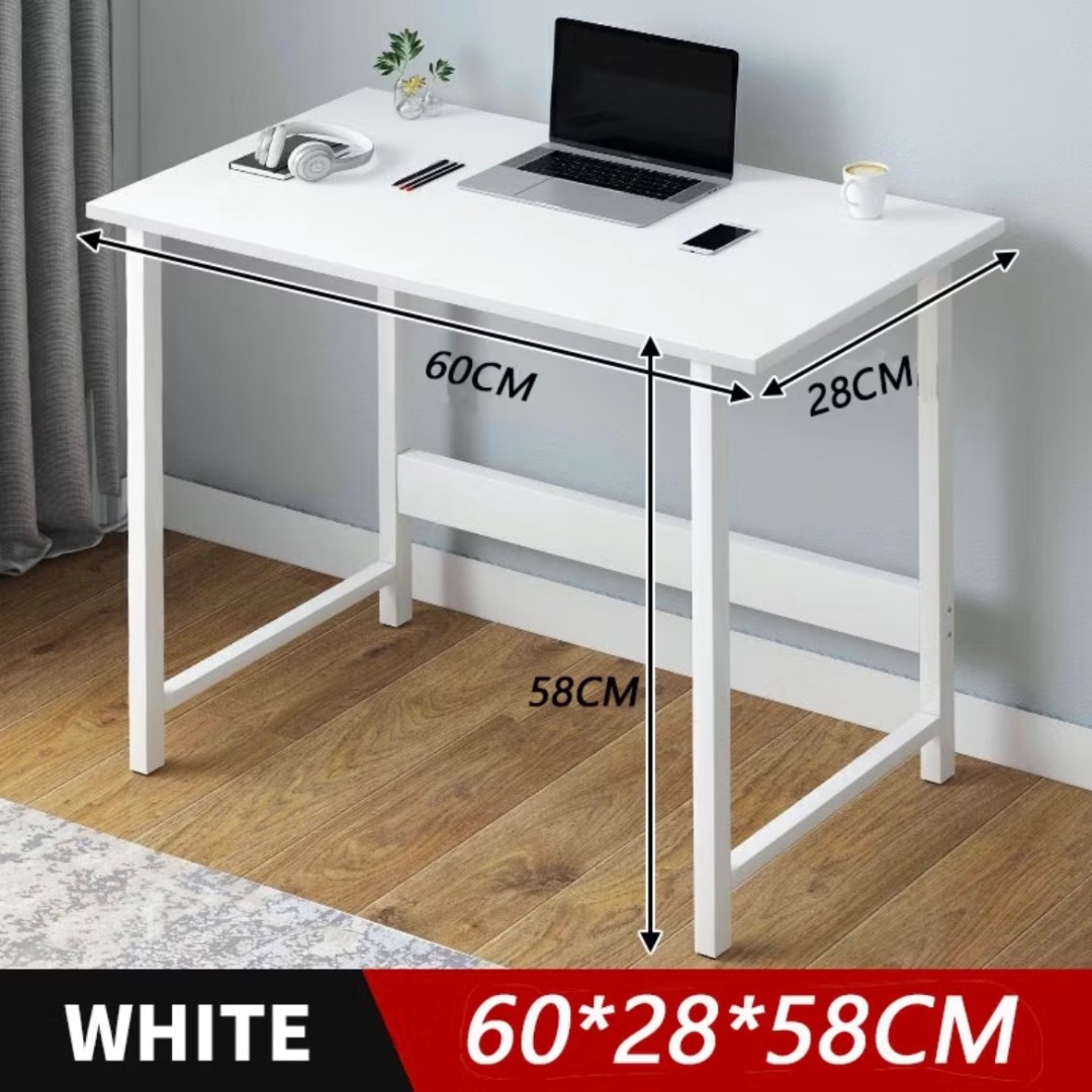 Simple Computer Table | White Study Writing Desk | Minimalist Laptop ...