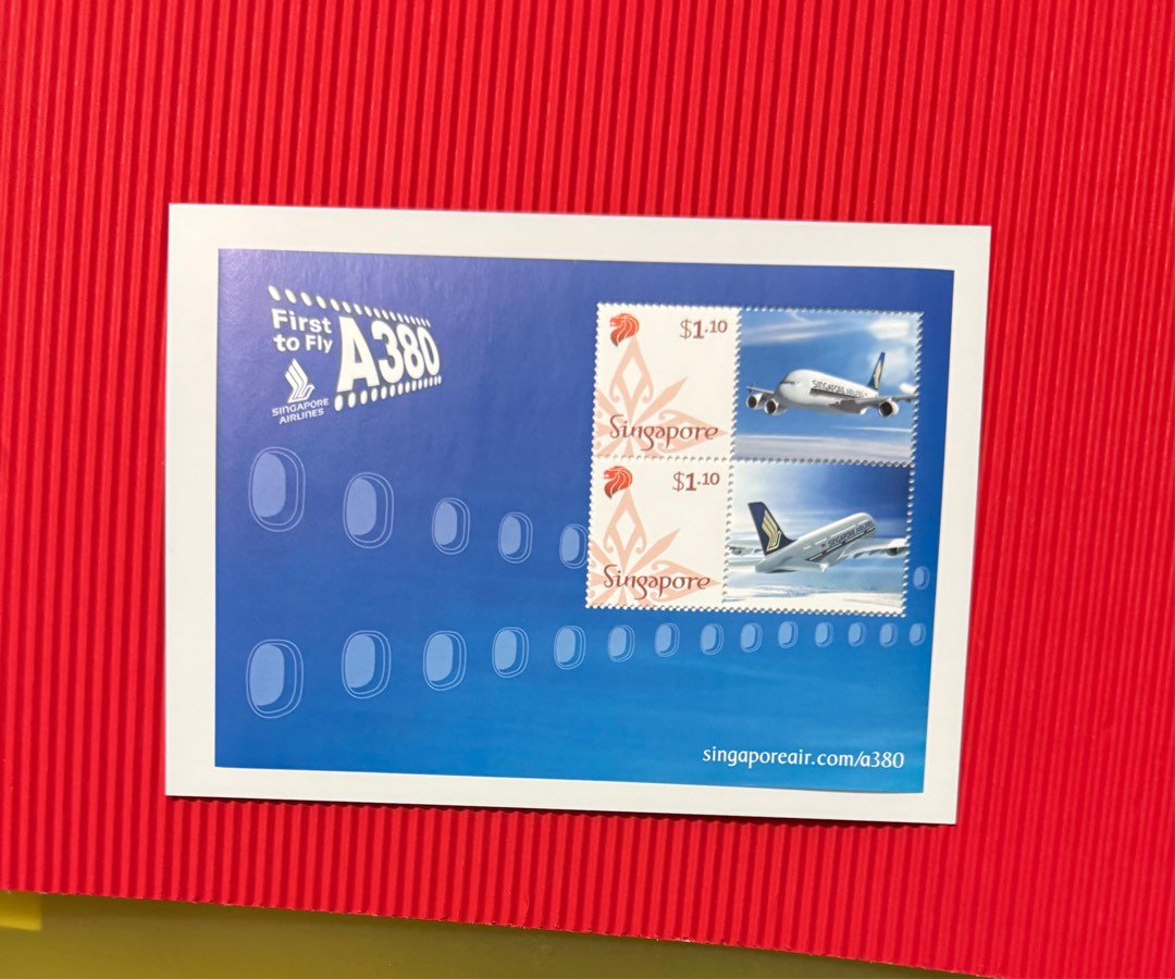 Singapore First to Fly A380 stamp sheet, Hobbies & Toys, Memorabilia ...