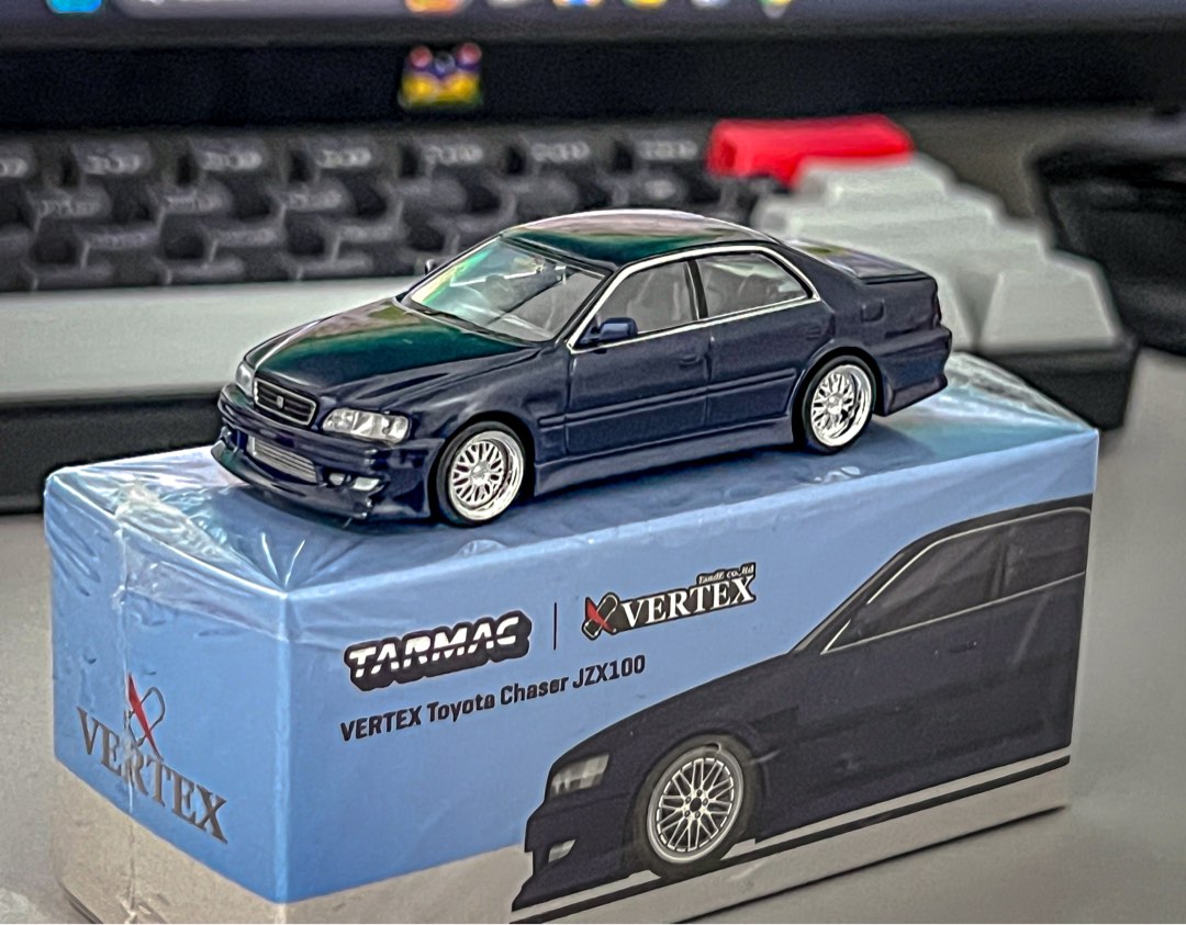 Tarmac Works Toyota Chaser JZX100 Vertex Blue Metallic 1/64 scale ...