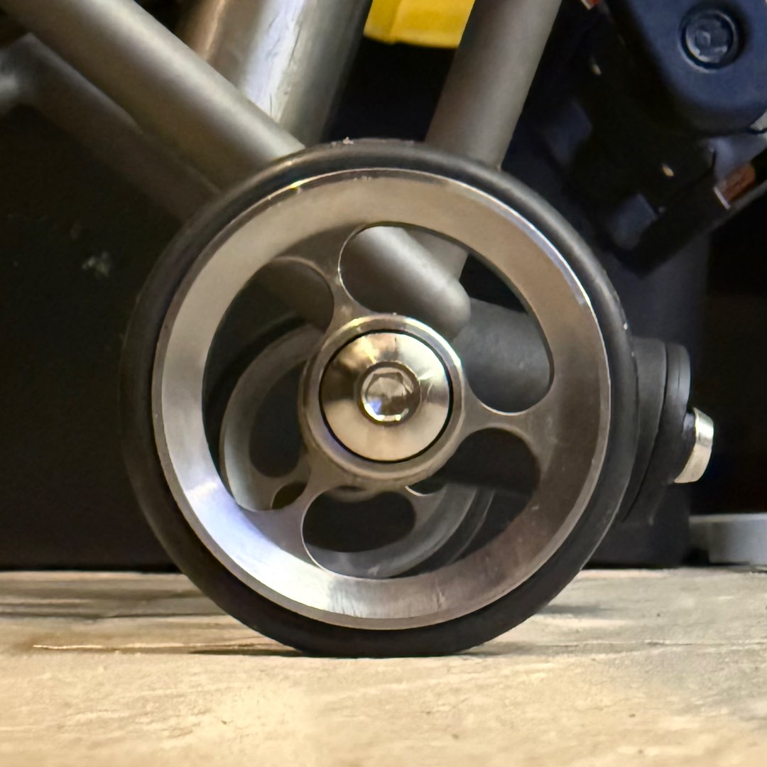 Titanium brompton Easy Wheel Ez, Sports Equipment, Bicycles & Parts ...
