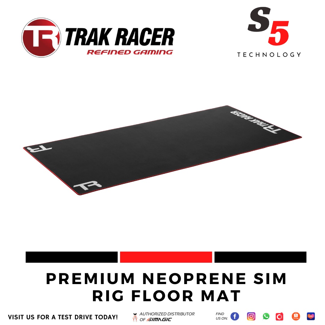 Trak Racer PREMIUM NEOPRENE SIM RIG FLOOR MAT / SIM RIG / SIM RACING ...