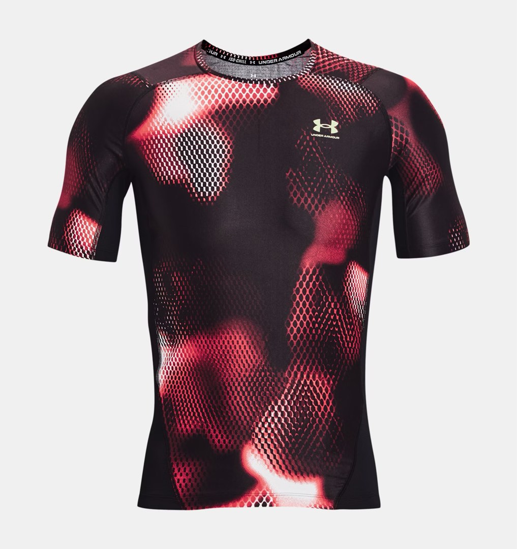 UNDERARMOUR ISO-CHILL RED COMPRESSION SHIRT, Men's Fashion, Activewear ...