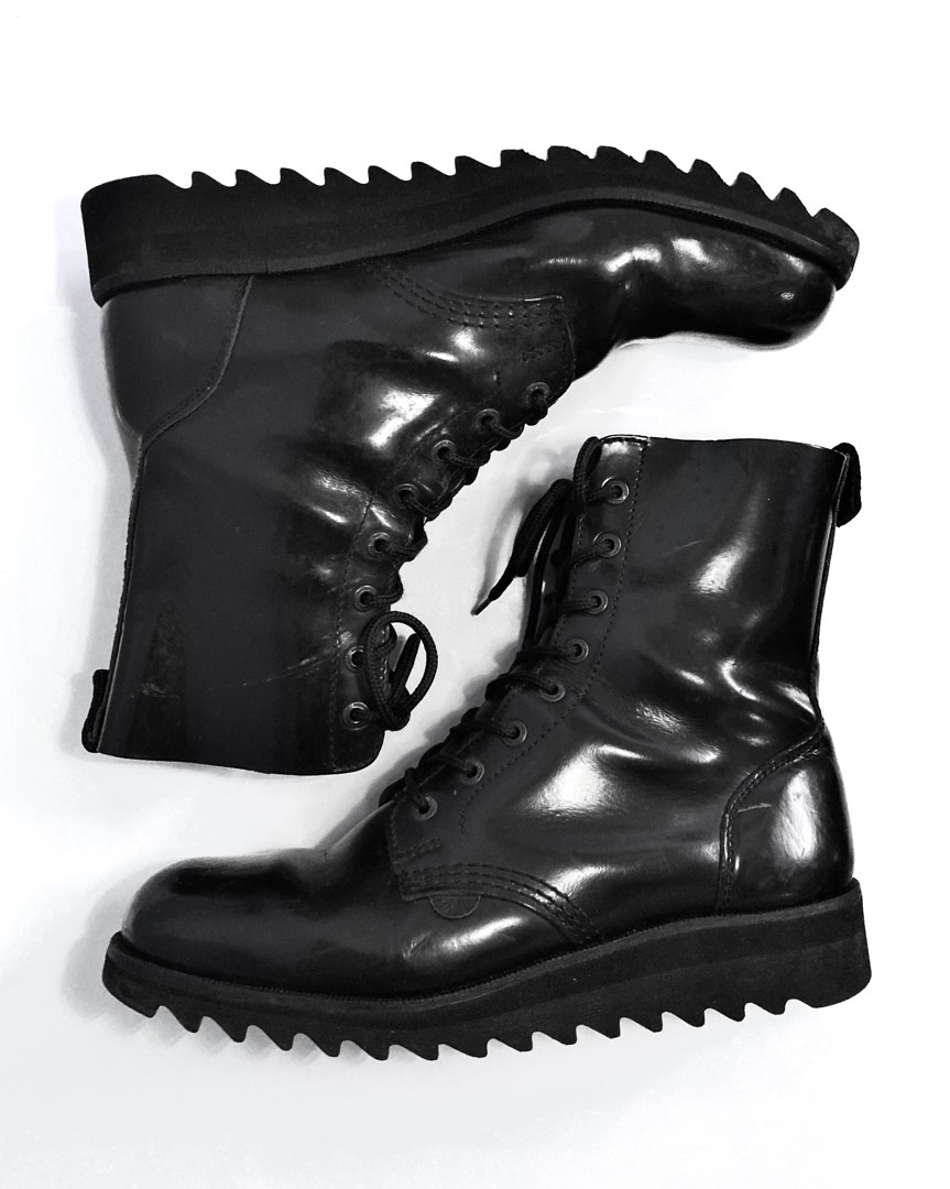 Underground - Shark Teeth Military Combat Boots., Men's Fashion ...