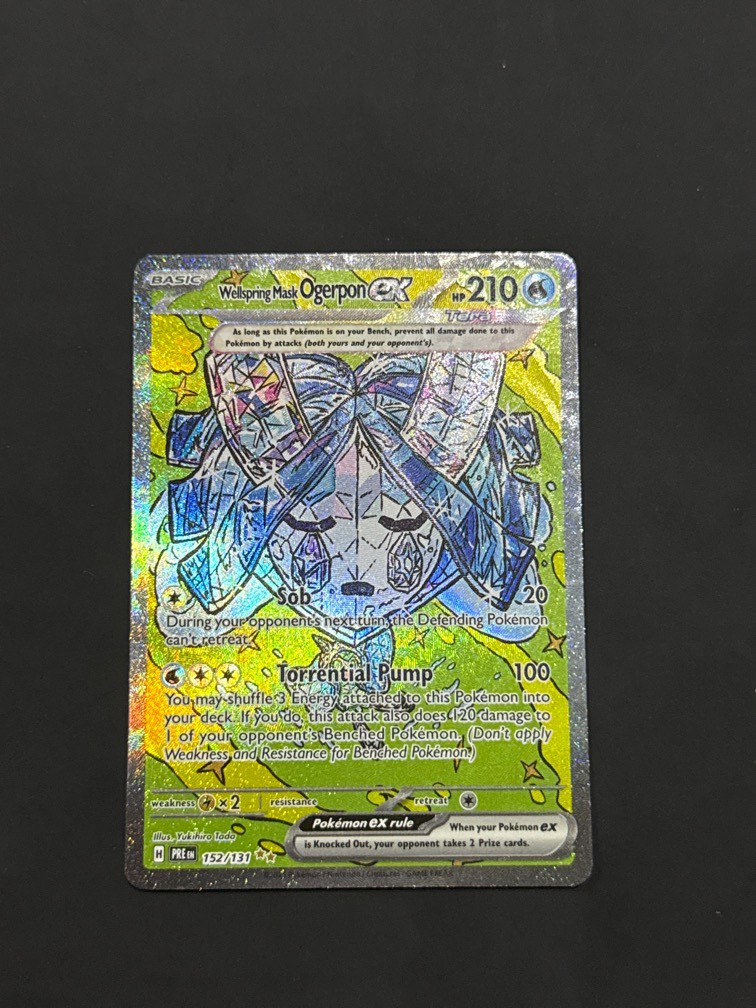Wellspring Mask Ogerpon EX 152/131 Prismatic Evolution, Hobbies & Toys ...