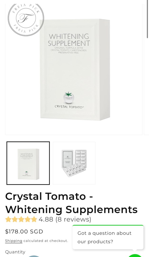 Whitening Supplement Crystal Tomato, Health & Nutrition, Health ...