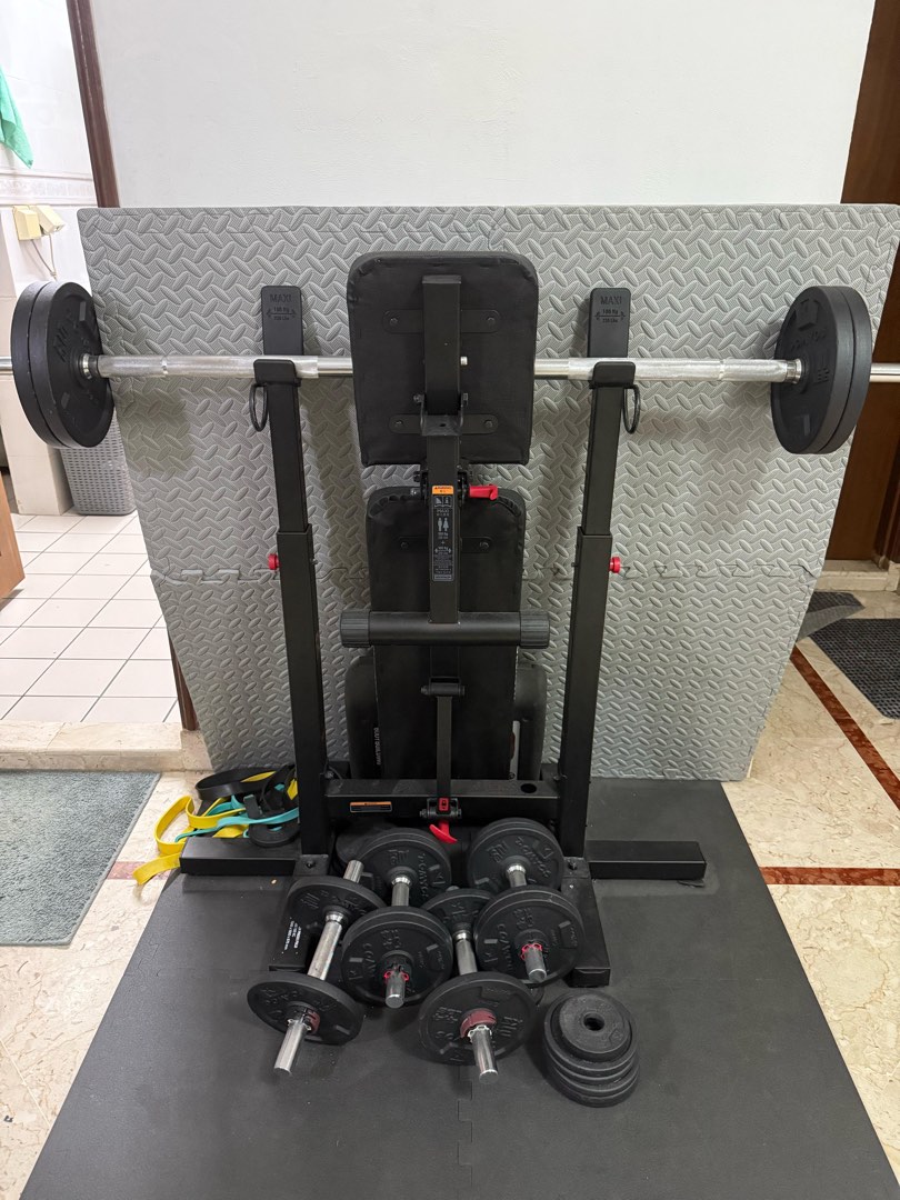 70KG Weight Training Dumbbells and Barbell Kit, Sports Equipment ...