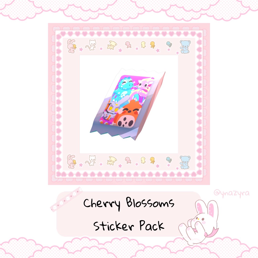 Adopt Me! Cherry Blossoms Sticker Pack (RM0.10), Video Gaming, Gaming ...