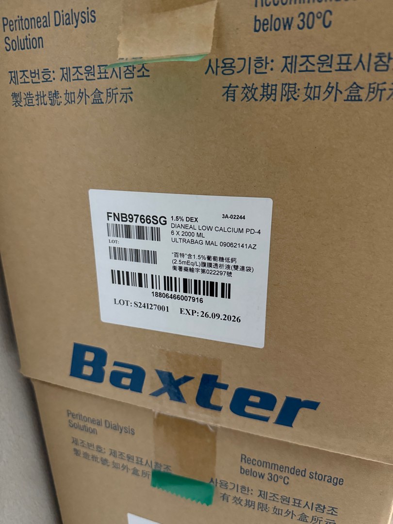 Baxter for Peritoneal Dialysis, Health & Nutrition, Medical Supplies ...