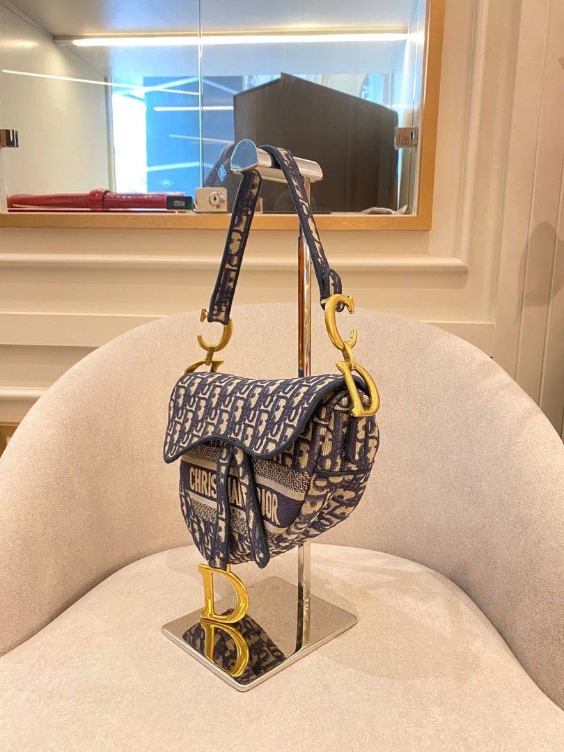 CHRISTIAN DIOR MEDIUM SADDLE SHOULDER BAG GHW -FULL SET-, Luxury, Bags & Wallets on Carousell