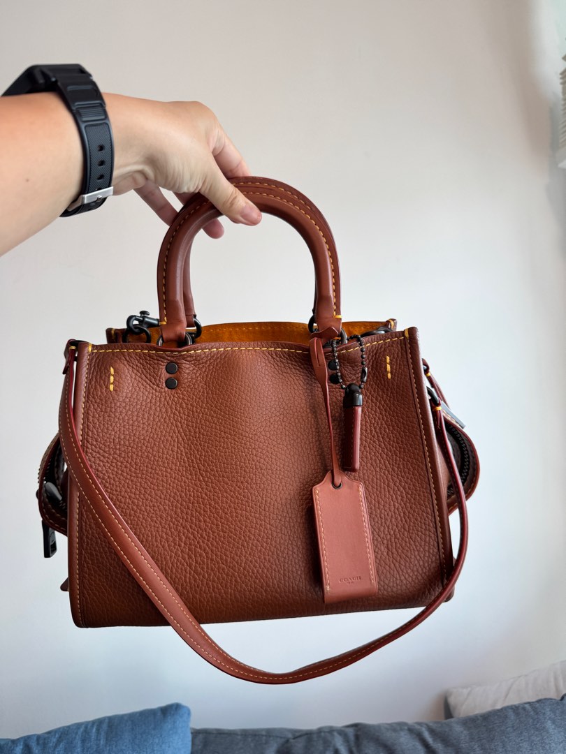 Coach Rogue Pebble Leather Bag, Luxury, Bags & Wallets on Carousell