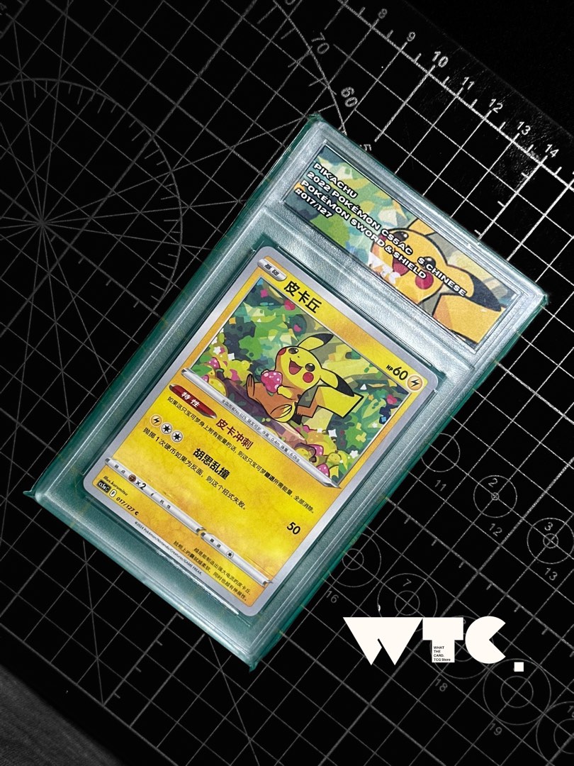 Custom Pokémon Slab – Pikachu, Hobbies & Toys, Toys & Games on Carousell