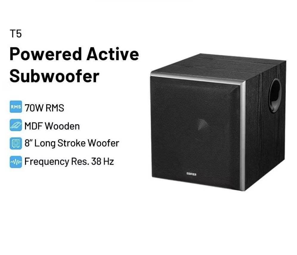Edifier T5 Active Subwoofer, Audio, Soundbars, Speakers & Amplifiers on ...
