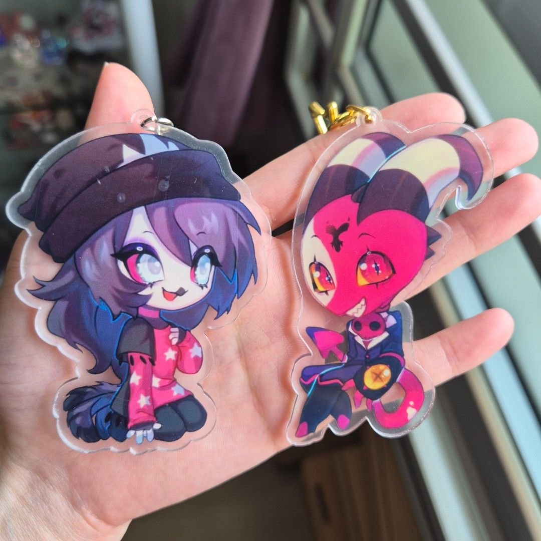 Helluva Boss - Blitz & Loona Keychain, Hobbies & Toys, Memorabilia ...