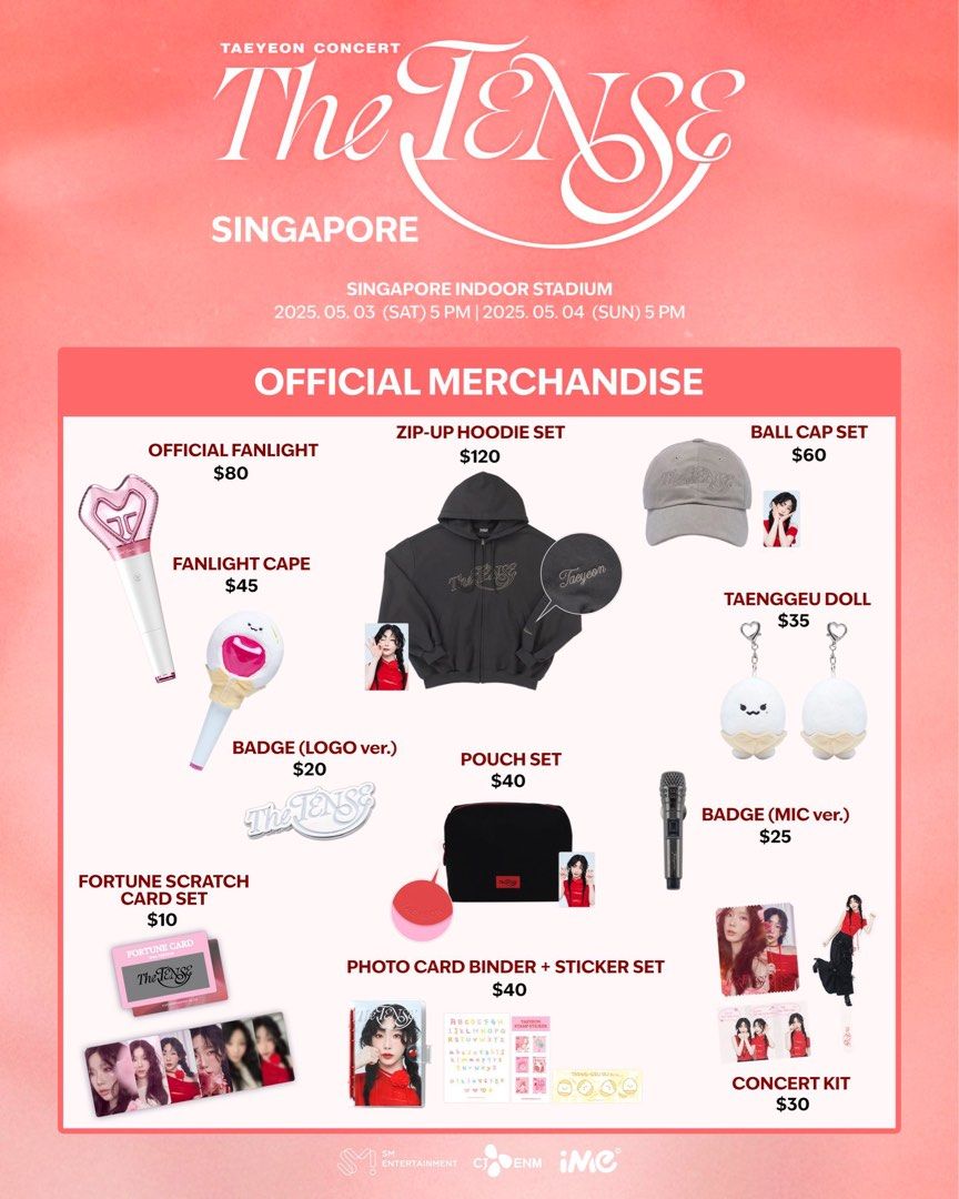 htb taeyeon singapore concert tour the tense official merchandise ...