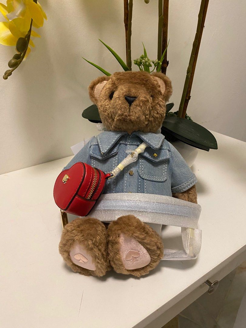 Kate Spade Denim Katey Bear Crossbody, Luxury, Bags & Wallets on Carousell