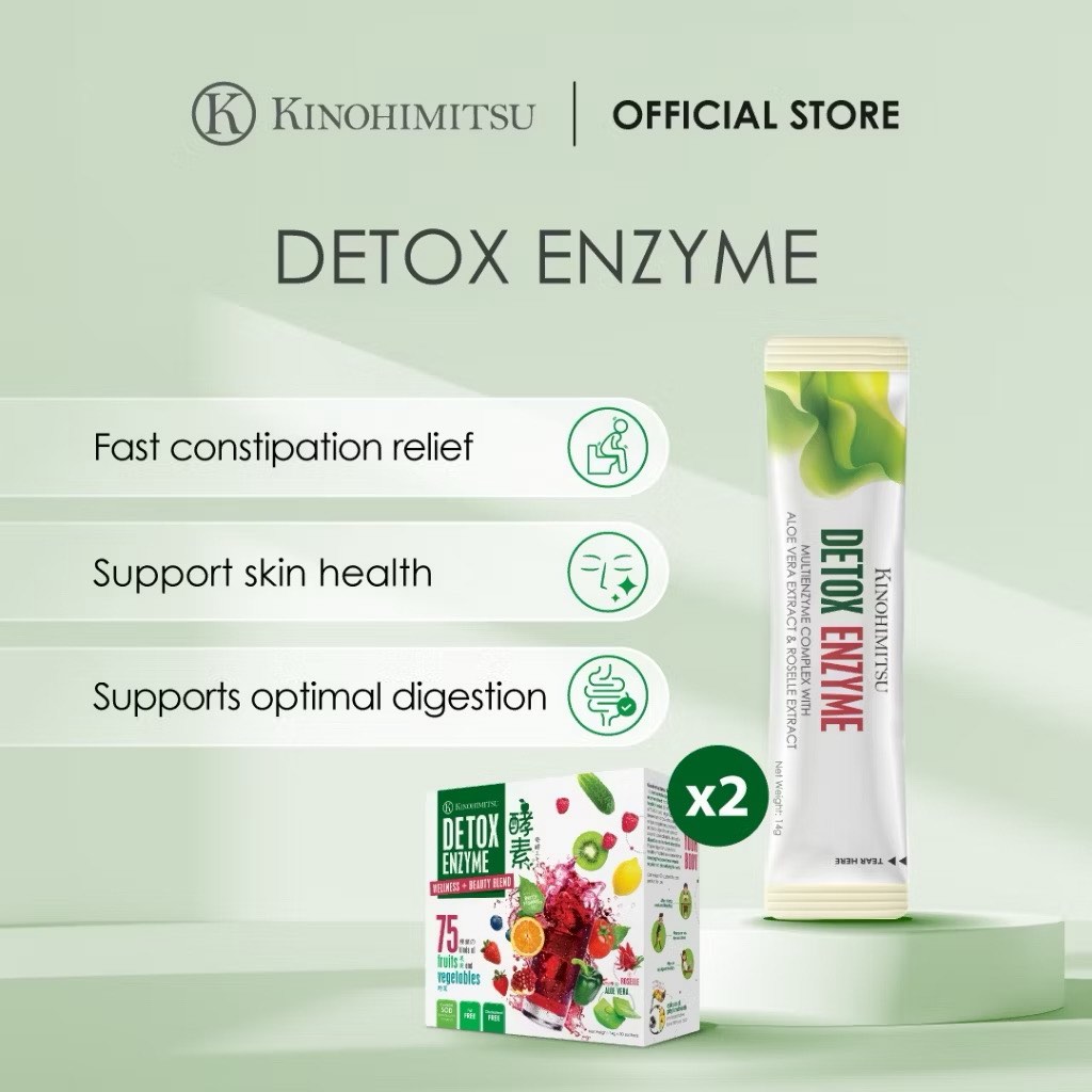 Kinohimitsu Detox Enzyme 30's - Constipation Relief, Supports Digestion ...