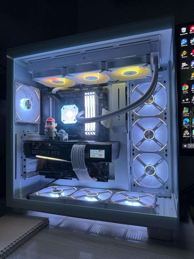 [La Bi Xiao Xin Theme] Custom Built White Gaming Pc, RTX 3070 Ryzen 7 ...