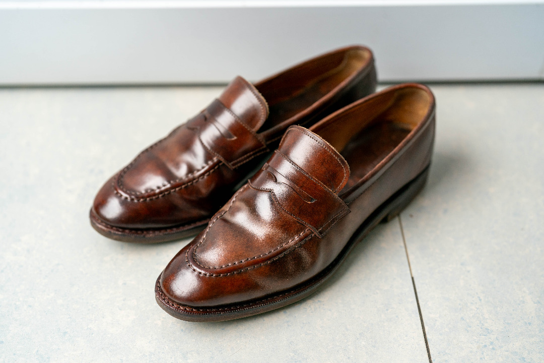 MEERMIN Brown Museum Shell Cordovan Loafers (RON Last), Men's Fashion ...