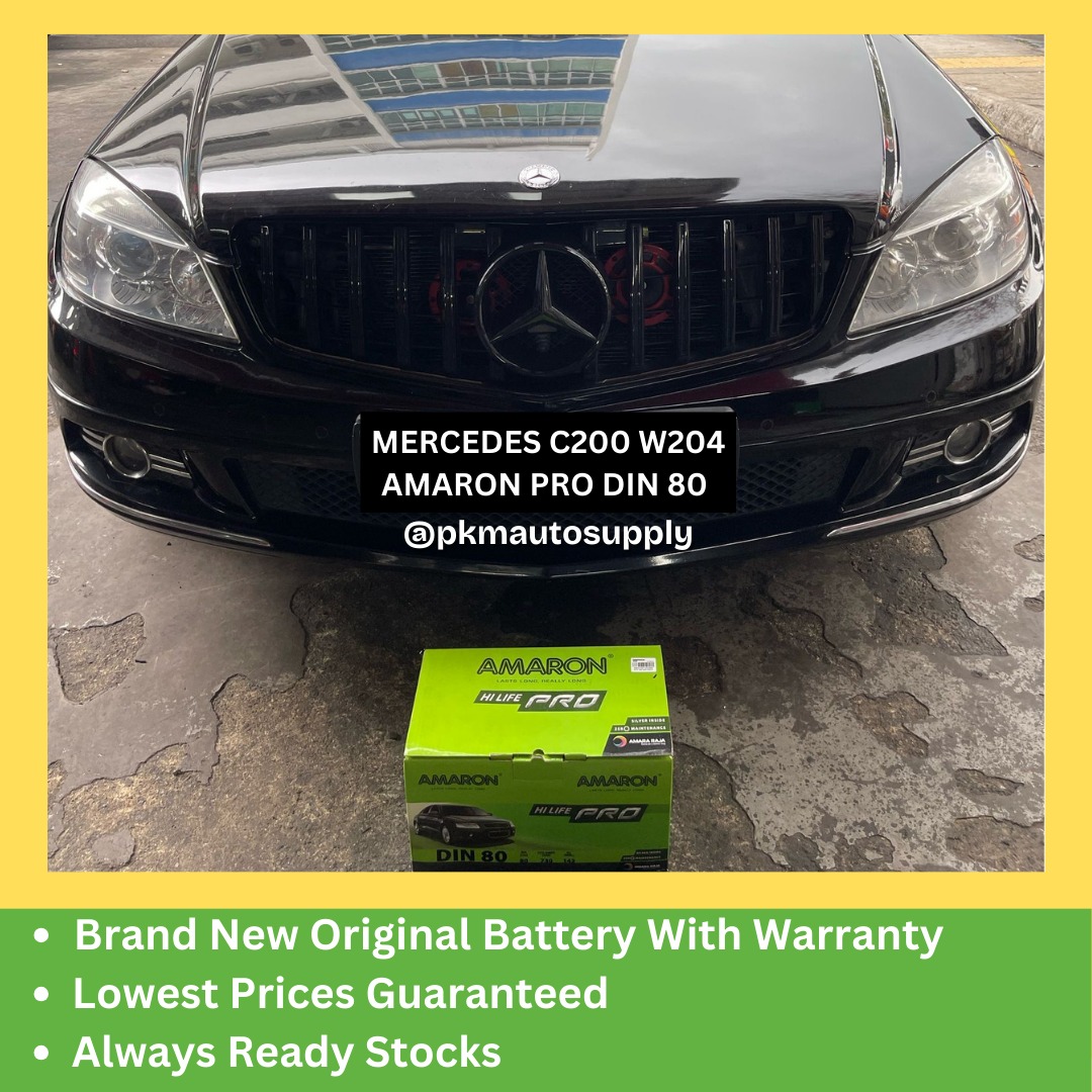 Mercedes C180 C200 W204 Battery - Amaron PRO DIN 80, Car Accessories ...