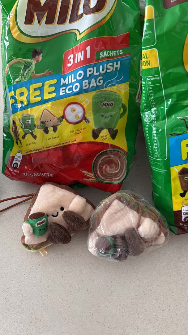 MILO PLUSH ECO BAG (KAYA TOAST), Hobbies & Toys, Toys & Games on Carousell