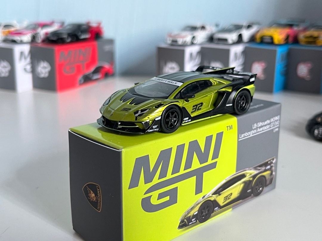 mini gt lamborghini aventador LBWK lime, Hobbies & Toys, Toys & Games ...