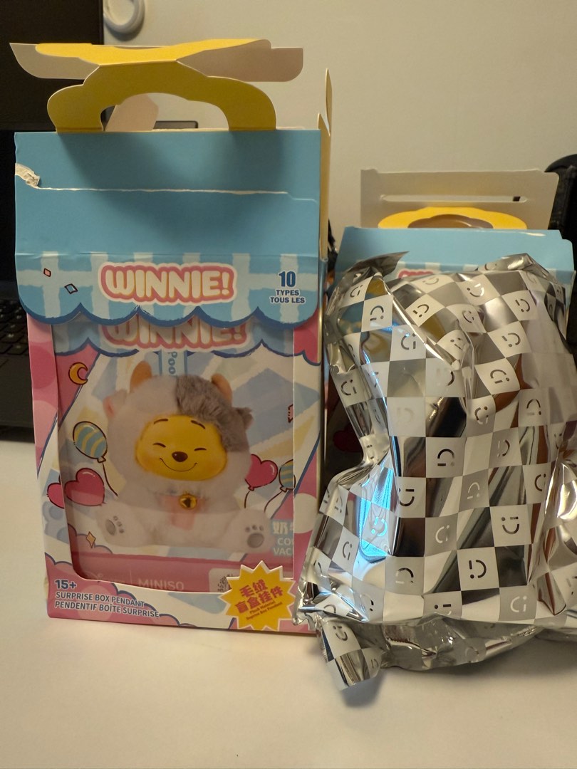 miniso cow winnie the pooh blind box, Hobbies & Toys, Toys & Games on ...