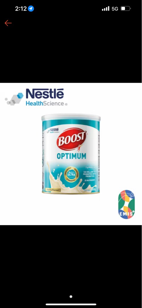 Nestle Boost Optimum 800G BN tin, Health & Nutrition, Health Supplements, Health Food, Drinks ...