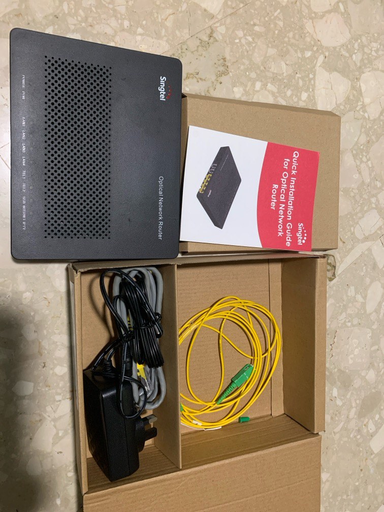 Optical network router (singtel), Computers & Tech, Parts & Accessories ...