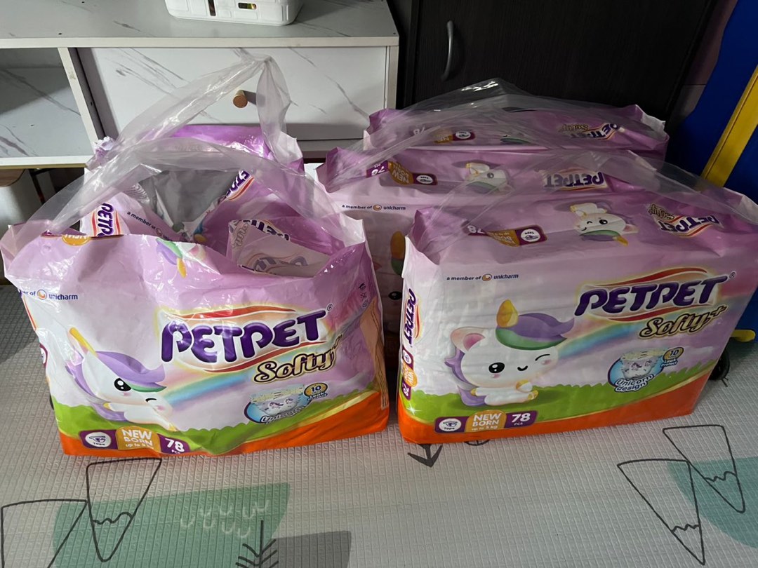 PETPET Tape Diaper NB78 RM80 All in, Babies & Kids, Bathing & Changing ...