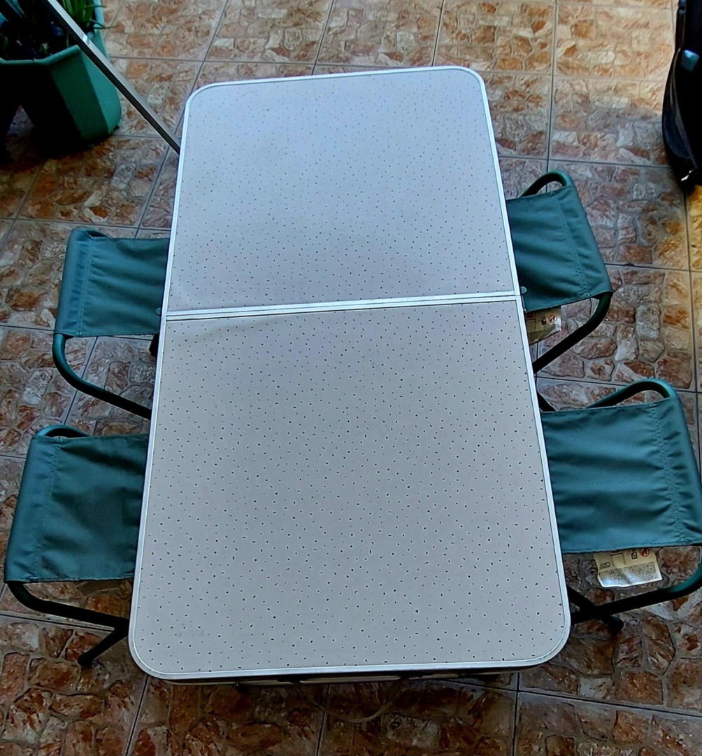 Picnic Table (foldable from decathlon), Furniture & Home Living ...