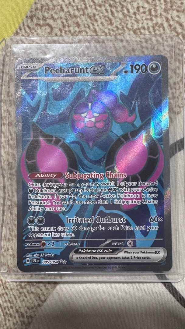 Pokemon Pecharunt EX Full Art Ultra Rare 085/064, Hobbies & Toys, Toys ...