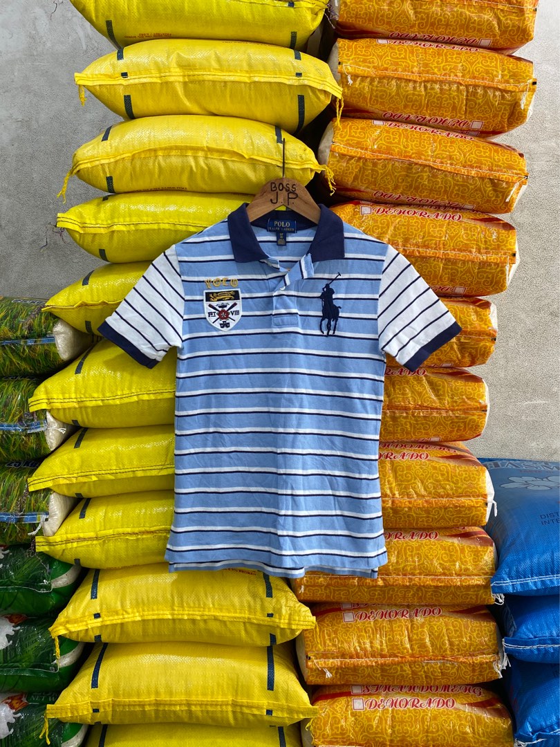 POLO RALP LAUREN Striped Polo Shirt, Men's Fashion, Tops & Sets ...