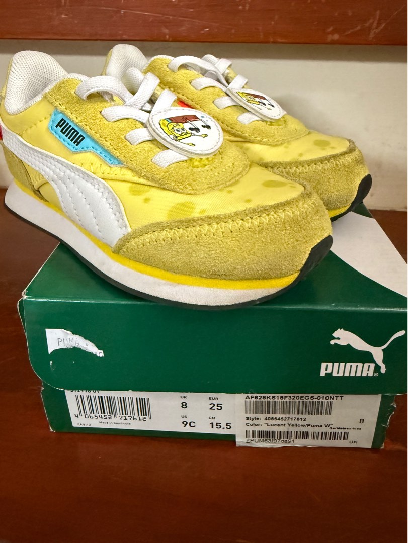 Puma SpongeBob kids running shoes, Women's Fashion, Footwear, Sneakers ...
