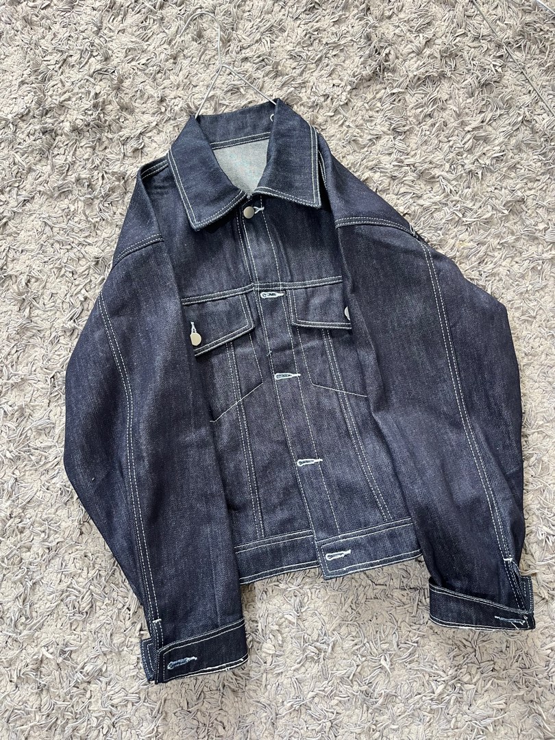 RAW DENIM BOXY JACKET (preorder7day), Men's Fashion, Coats, Jackets and ...