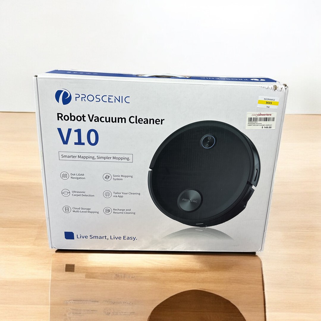 Proscenic V10 Robot Vacuum Cleaner, 3000Pa Strong Suction LiDAR robot vacuum, Sonic Mopping ...