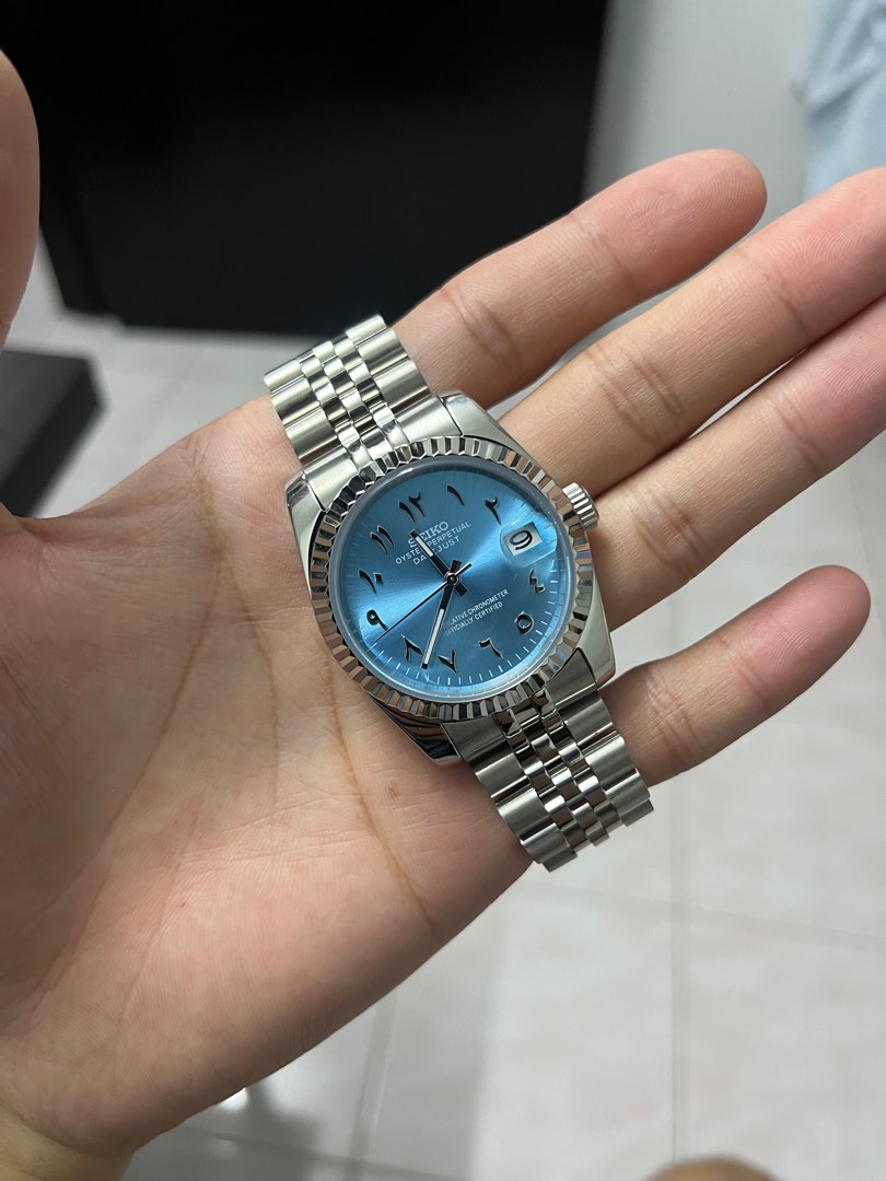 Seiko Mod Datejust 39mm Roman dial, Men's Fashion, Watches ...