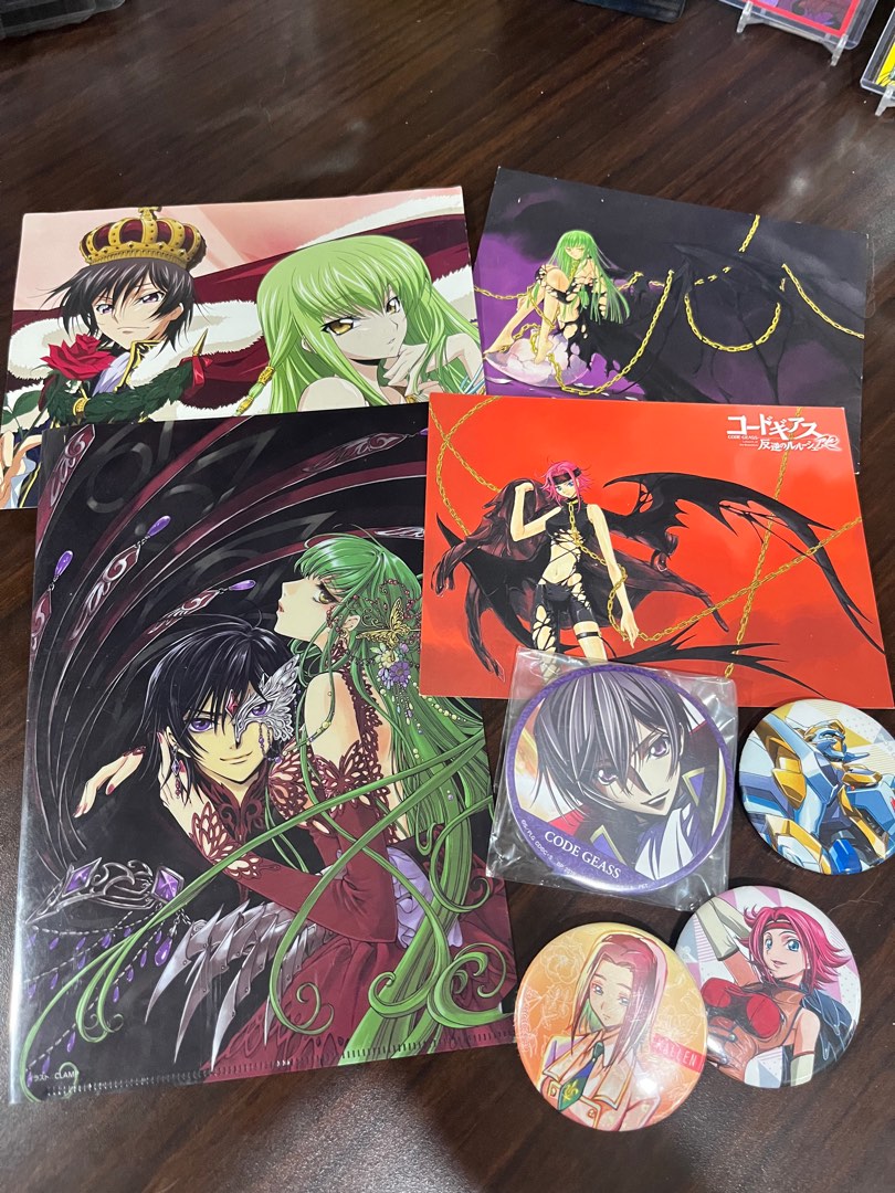 [SET] Code Geass | Official Merch Set | Folder Pins Post Cards, Hobbies & Toys, Memorabilia ...