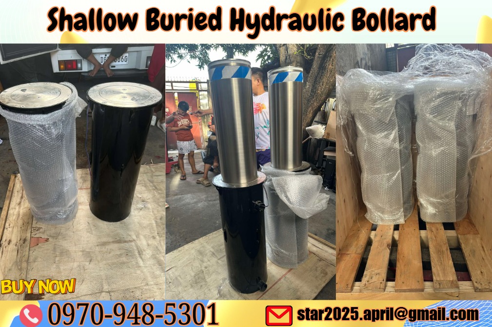 Shallow buried hydraulic bollard Model: ANT-S804B, Commercial ...